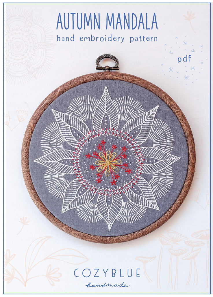 autumn mandala PDF pattern – cozyblue
