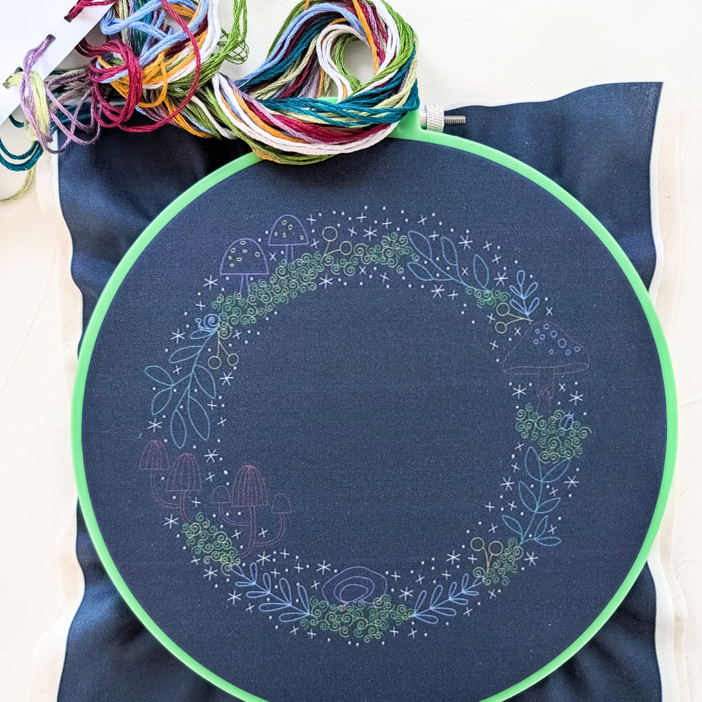 stitch club :: 1/2026 :: woodland wreath – cozyblue