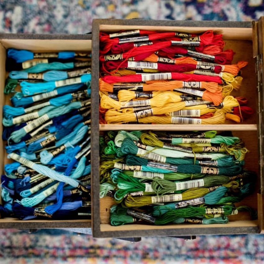 a peek inside my floss box – cozyblue