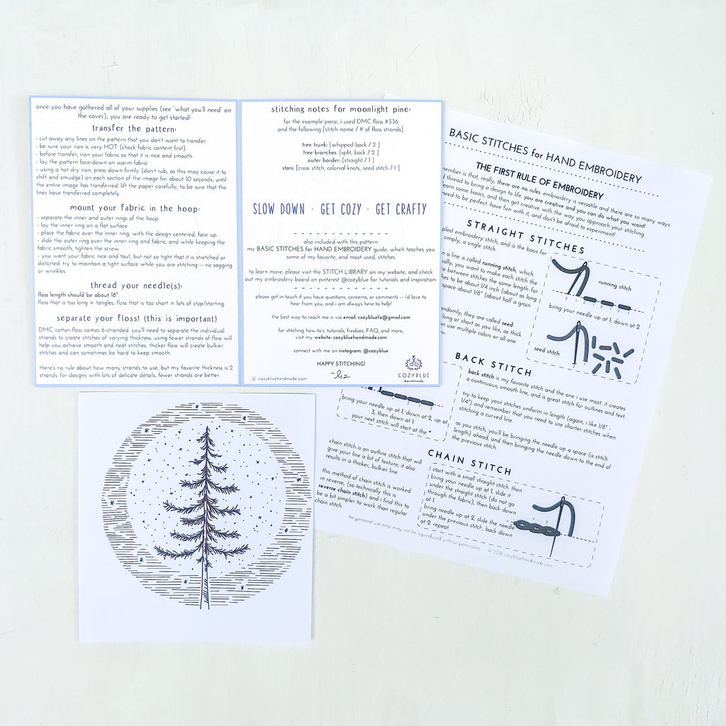 branching out iron-on embroidery pattern [last chance!] – cozyblue