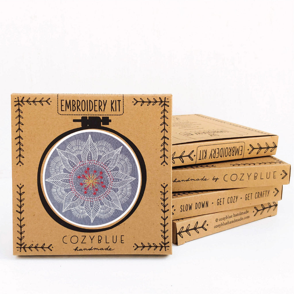 autumn mandala embroidery kit – cozyblue