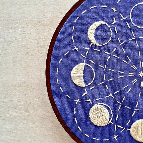 lunar blossom PDF embroidery pattern – cozyblue