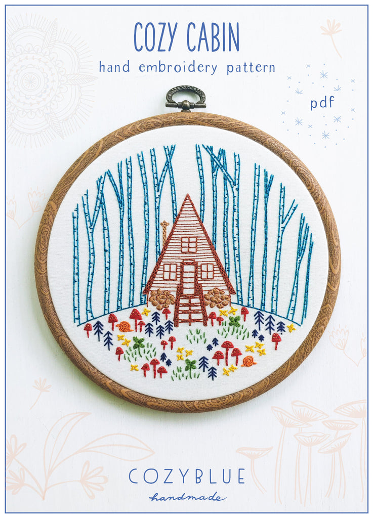 cozy cabin PDF pattern – cozyblue
