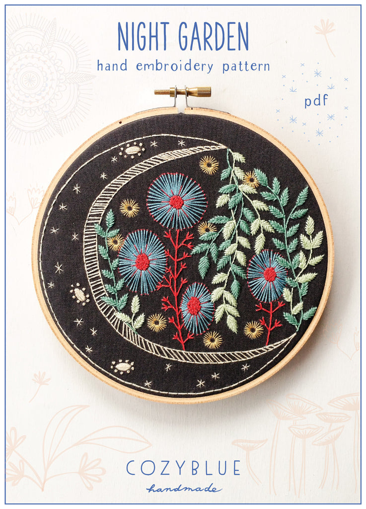 night garden PDF pattern – cozyblue